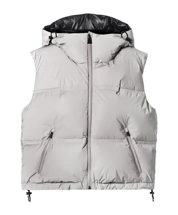 Aztech Mountain Quilted Softshell Hooded Cropped Down Vest
