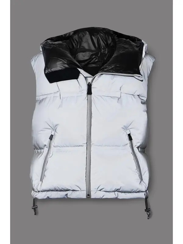 Aztech Mountain Quilted Softshell Hooded Cropped Down Vest