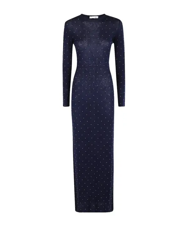 Rabanne Embellished Long-sleeve Gown - No