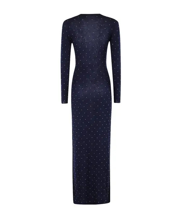 Rabanne Embellished Long-sleeve Gown - No