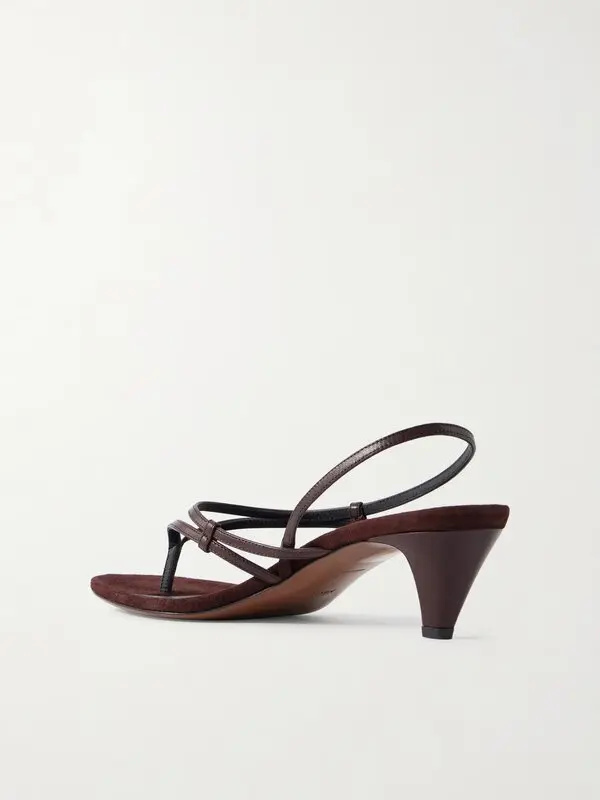 NEOUS Solid Color Leather Sandals