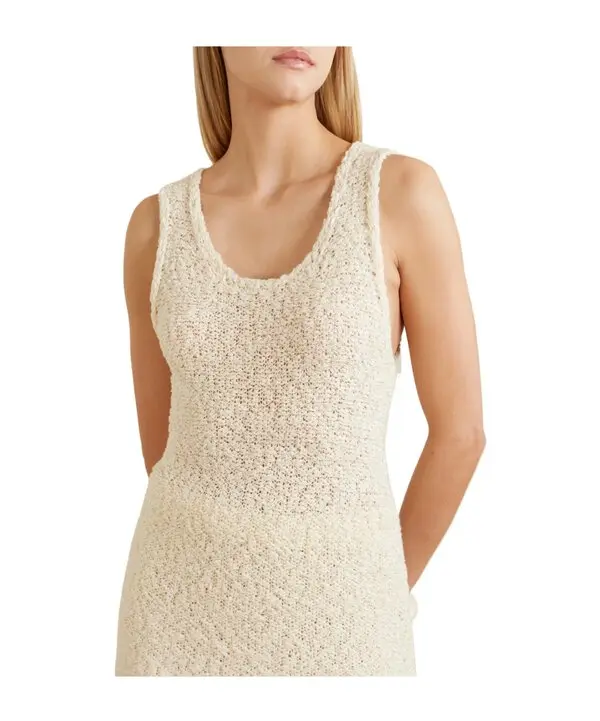 THE ELDER STATESMAN Cashmere And Linen-blend Tank