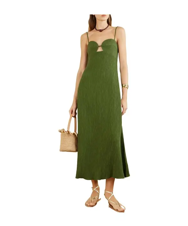 Johanna Ortiz Dream Spinner Cutout Maxi Dress - Green