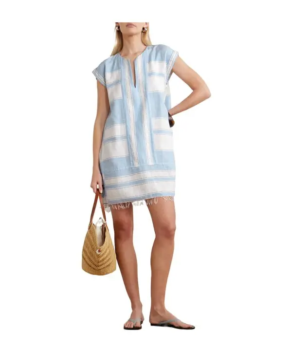 LEMLEM Fringed Striped Skirt