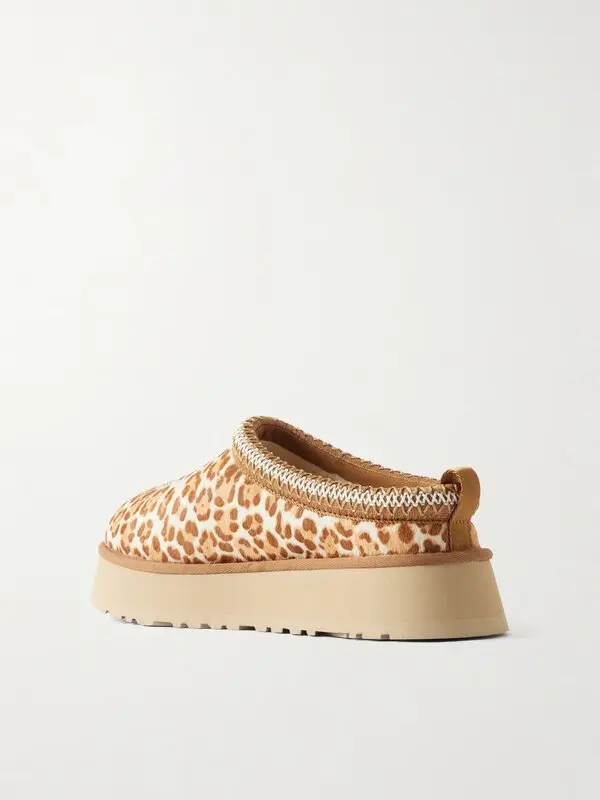 UGG Leopard-print Cow Hair Slip-ons
