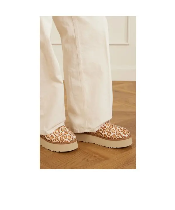 UGG Leopard-print Cow Hair Slip-ons