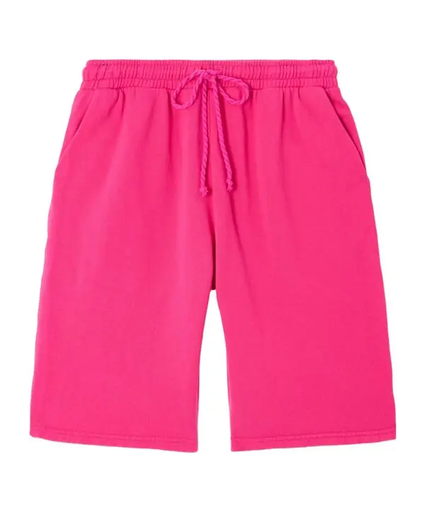 THE ELDER STATESMAN Cotton And Cashmere-blend Drawstring Shorts