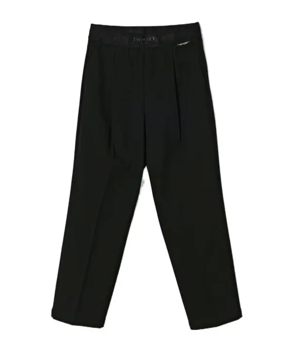 TWINSET High-waisted Casual Pants - Black