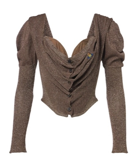 VIVIENNE WESTWOOD Bea Knitted Lamé Corset Top