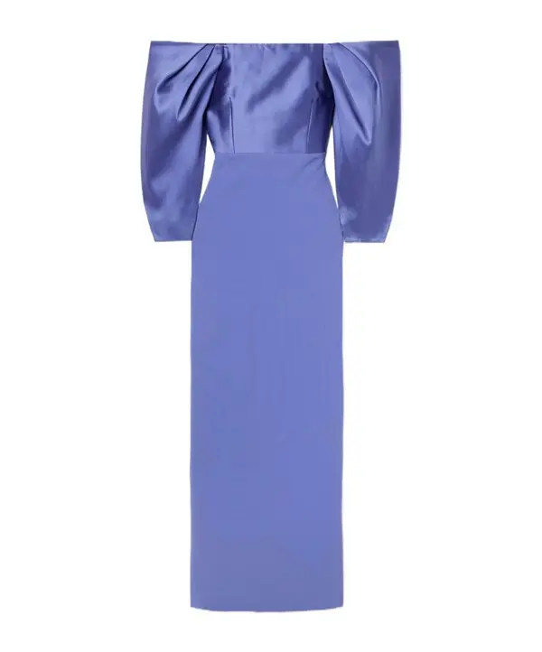 Solace Off-the-shoulder Straight-fit Gown - No