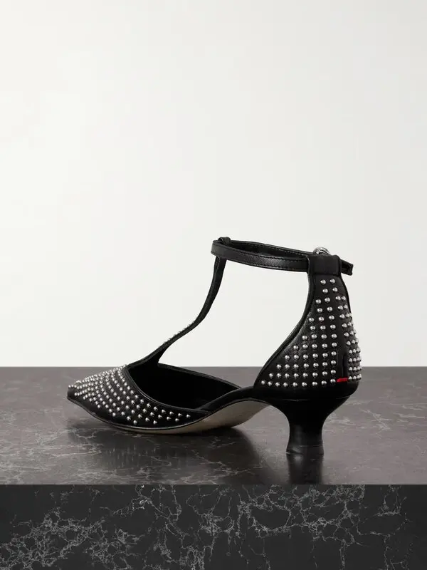 AeydĒ Studded Leather Pumps
