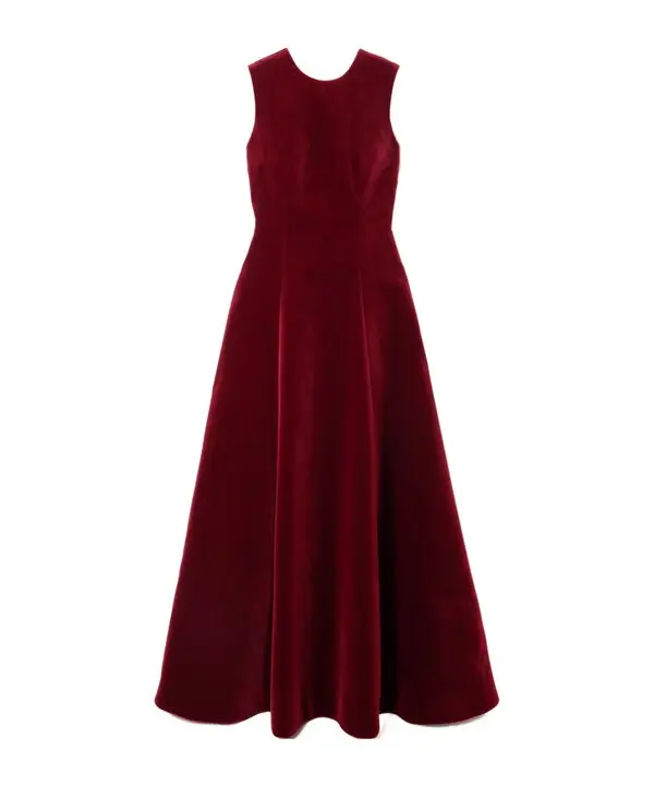 EMILIA WICKSTEAD Cotton-velvet Fitted Dress - Brown