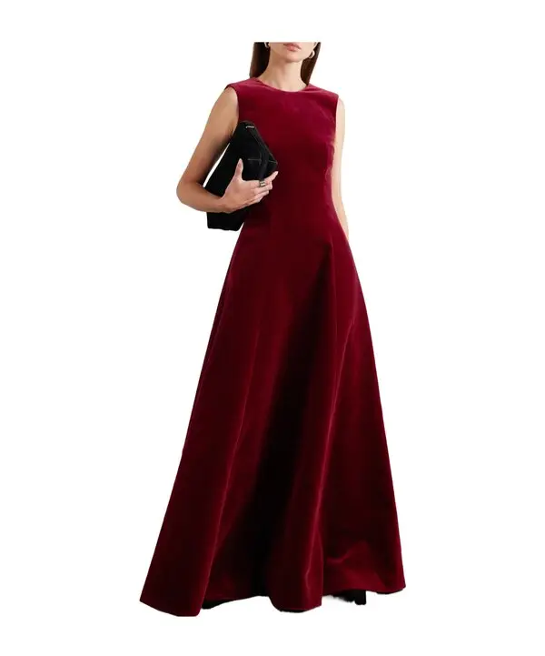 EMILIA WICKSTEAD Cotton-velvet Fitted Dress