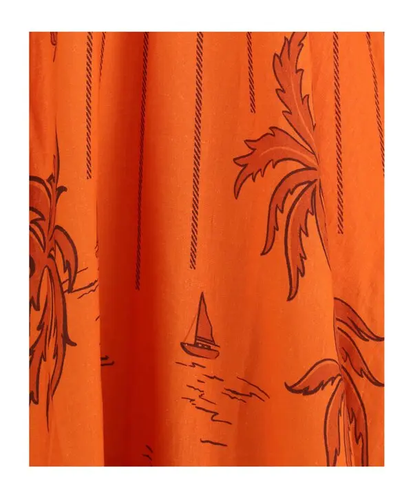 ALEMAIS Boathouse Ballet Printed Midi Dress