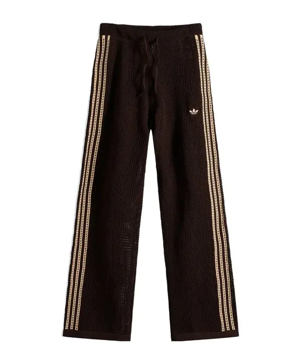 ADIDAS ORIGINALS Mesh Knit Track Pants With Three-stripe Detail