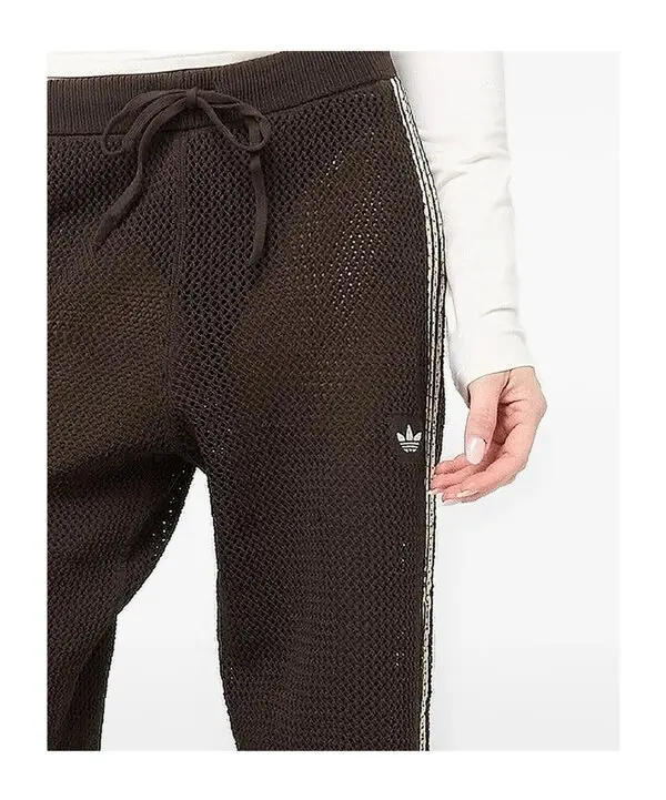 ADIDAS ORIGINALS Mesh Knit Track Pants With Three-stripe Detail