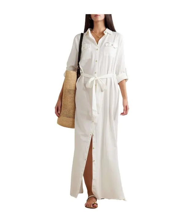 Melissa Odabash Maxi Shirt Dress - No