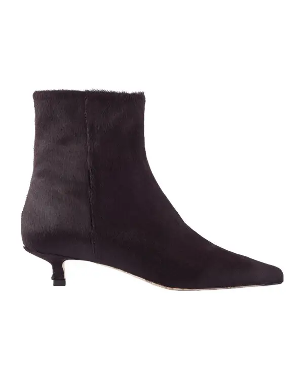AeydĒ Solid Color Calf Hair Ankle Boots