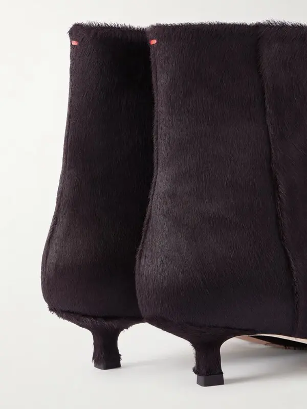AeydĒ Solid Color Calf Hair Ankle Boots