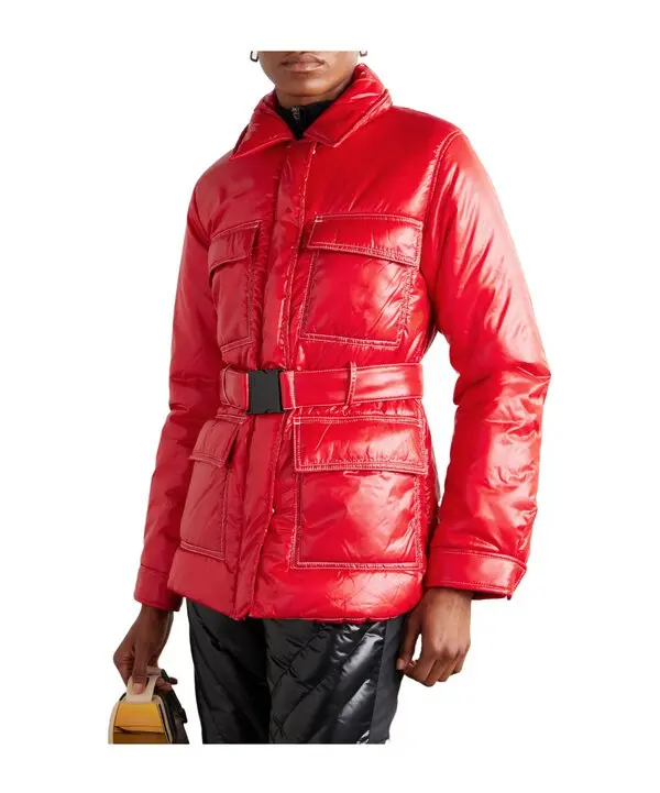 Perfect Moment Jade Belted Quilted Padded Glossed-shell Ski Jacket