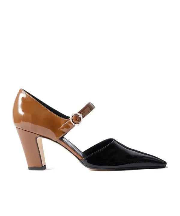 AeydĒ Two Tone Patent-leather Mary Jane Pumps