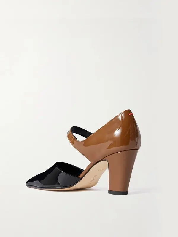 AeydĒ Two Tone Patent-leather Mary Jane Pumps