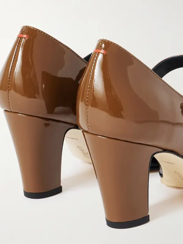 AeydĒ Two Tone Patent-leather Mary Jane Pumps