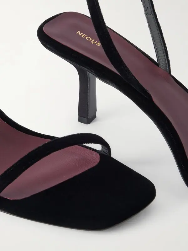 NEOUS Solid Color Velvet Sandals
