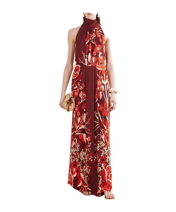 Johanna Ortiz Printed Long Dress