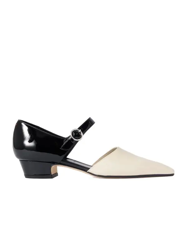 AeydĒ Two-tone Patent-leather Mary Jane Pumps