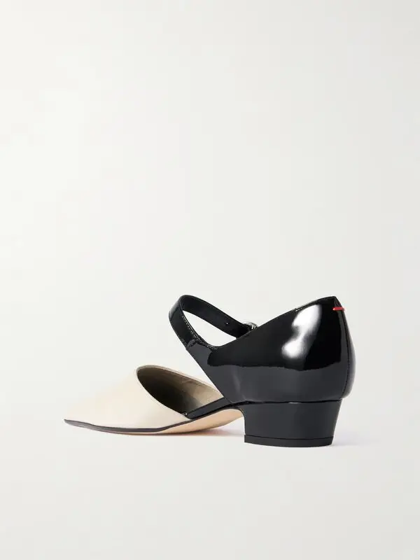 AeydĒ Two-tone Patent-leather Mary Jane Pumps