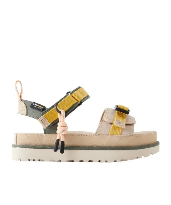 UGG Color Block Sandals With Cord Tassel - No