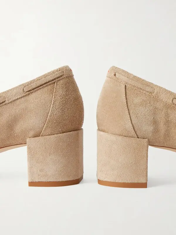 AeydĒ Suede Loafers With Block Heel