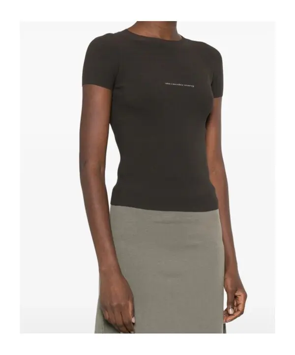 Alexander Wang Ribbed Short-sleeve T-shirt - No