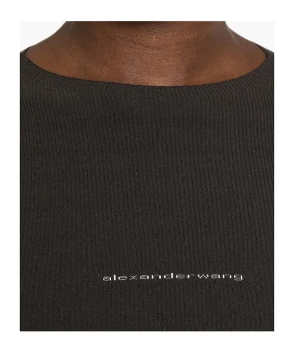 Alexander Wang Ribbed Short-sleeve T-shirt - No