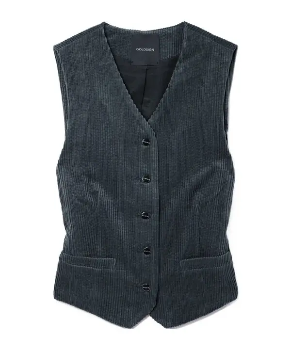 GOLDSIGN Orten Cotton-corduroy Vest
