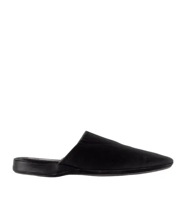 Calvin Klein Satin Square Toe Flat Sandals