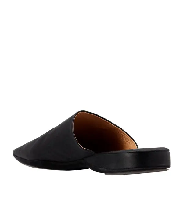 Calvin Klein Satin Square Toe Flat Sandals