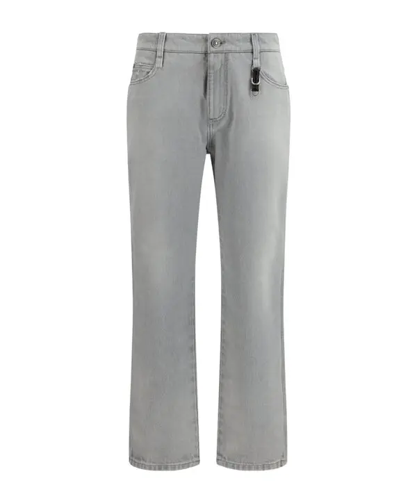 Ermanno Scervino Distressed Logo Patch Straight Leg Pants
