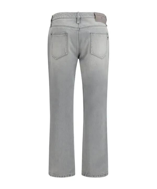 Ermanno Scervino Distressed Logo Patch Straight Leg Pants