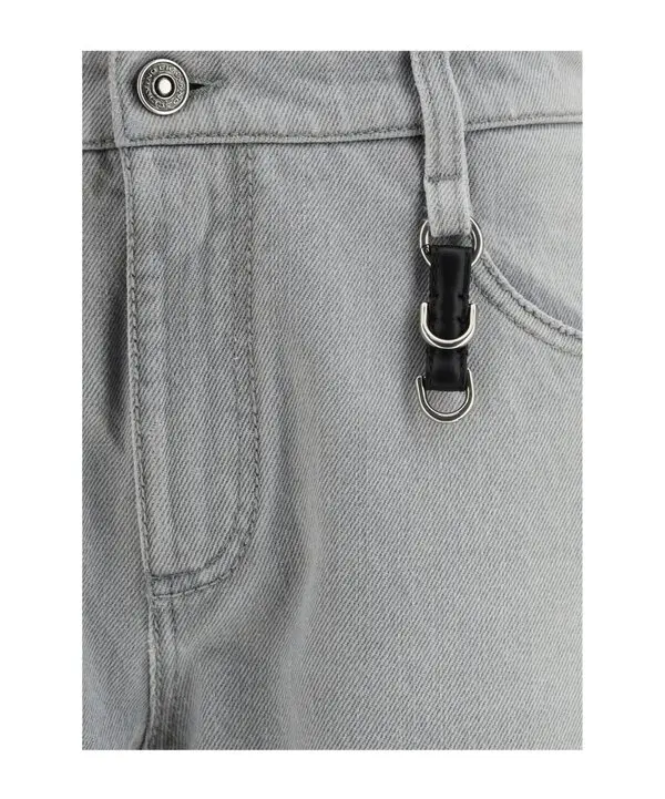 Ermanno Scervino Distressed Logo Patch Straight Leg Pants