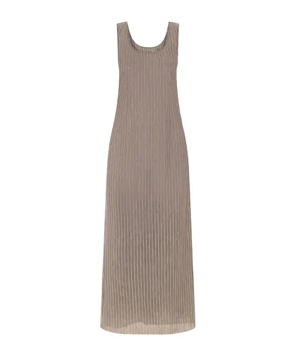 KALLMEYER Isadora Striped Linen Maxi Dress