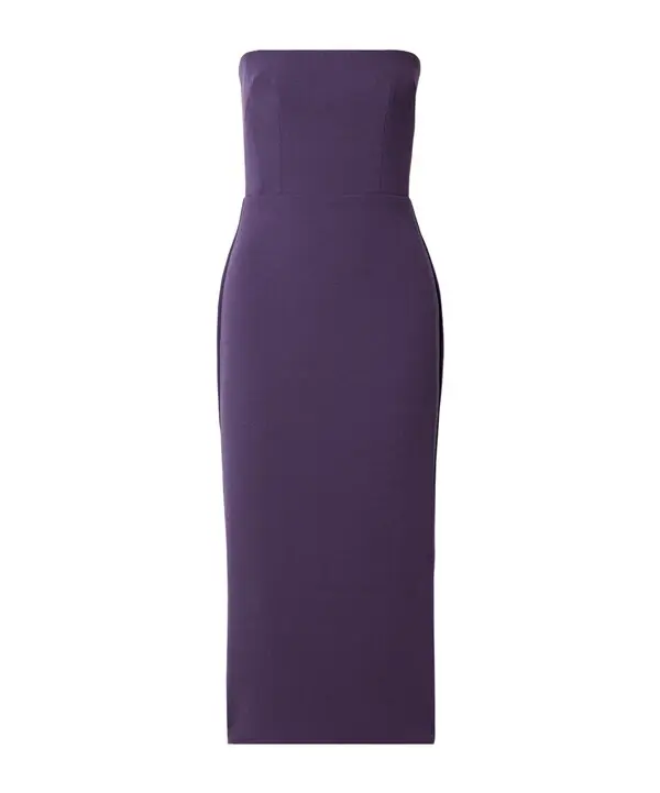 Alex Perry Strapless Stretch-crepe Midi Dress