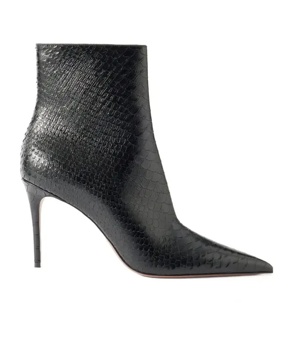 Paris Texas Vera Snake-effect Stiletto Boots