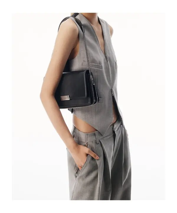 Alexander Wang Zip-up Tailored Vest - Light Heather Ash