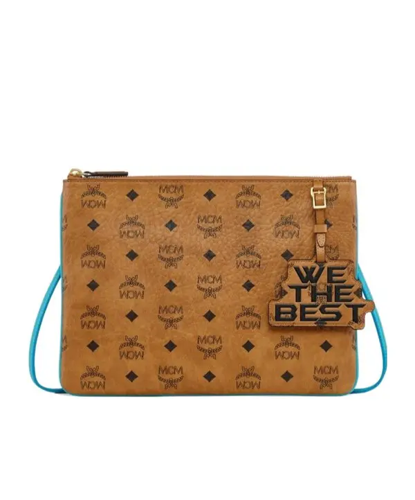 Mcm Medium Visetos Logo-print Pouch - No