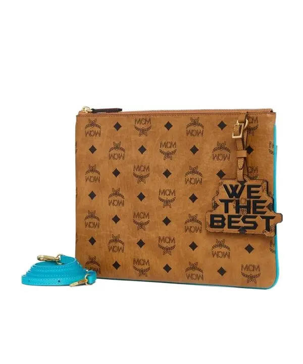 Mcm Medium Visetos Logo-print Pouch