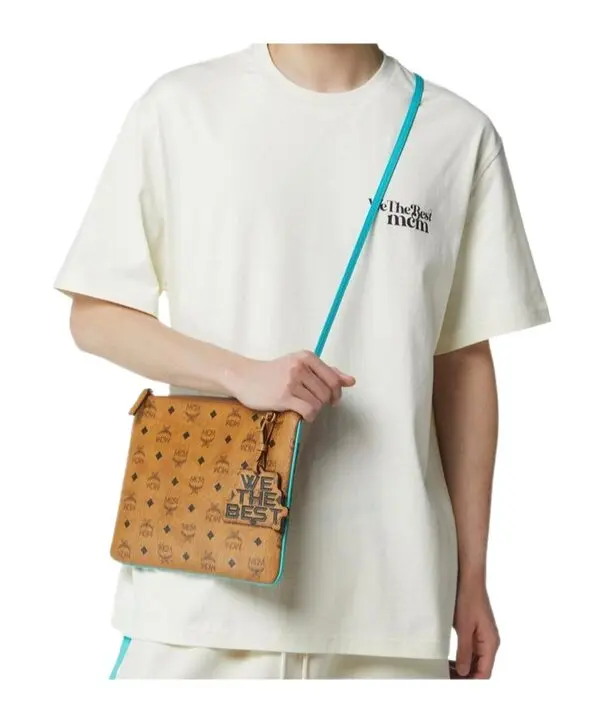 Mcm Medium Visetos Logo-print Pouch