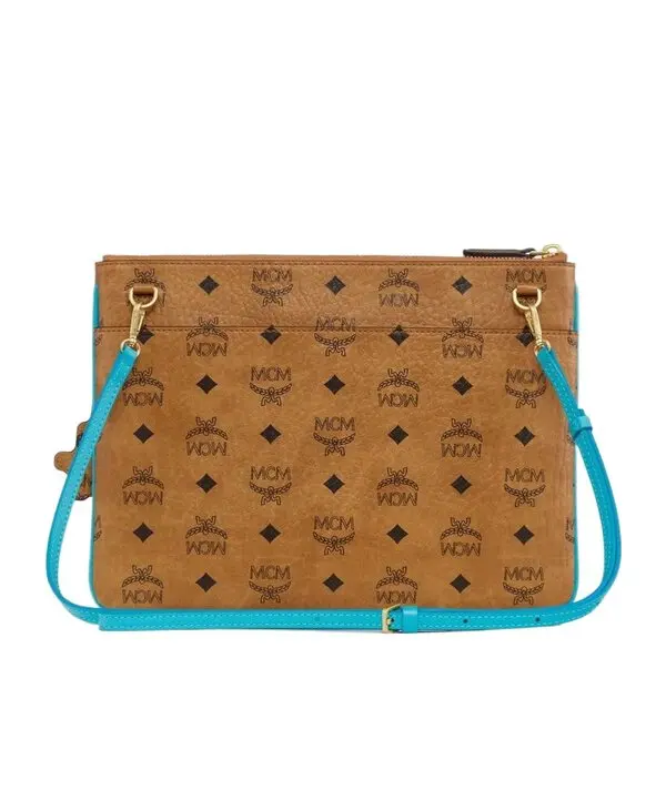 Mcm Medium Visetos Logo-print Pouch