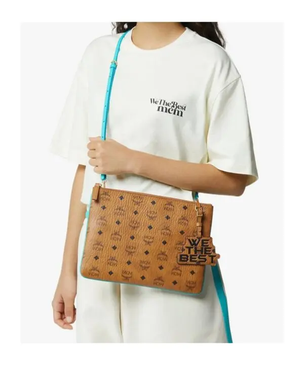 Mcm Medium Visetos Logo-print Pouch